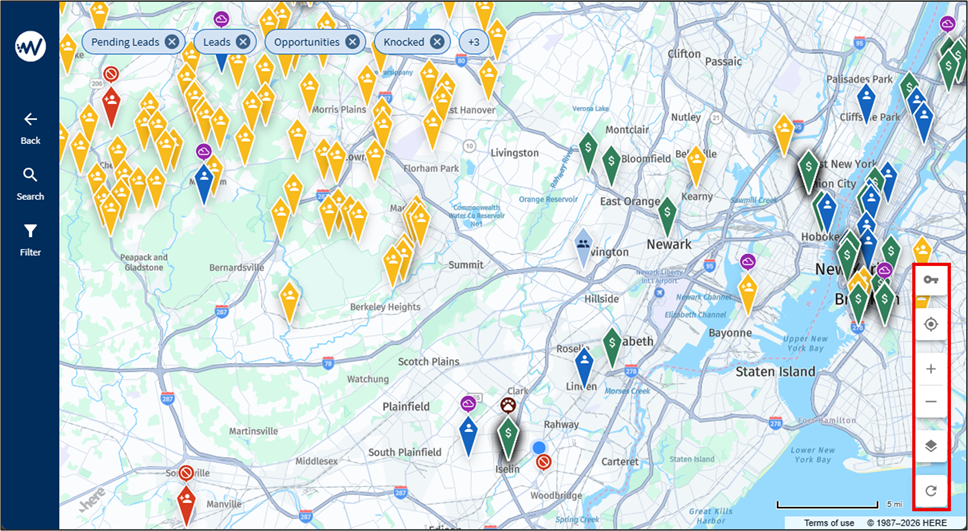 Sales Center: Map View
